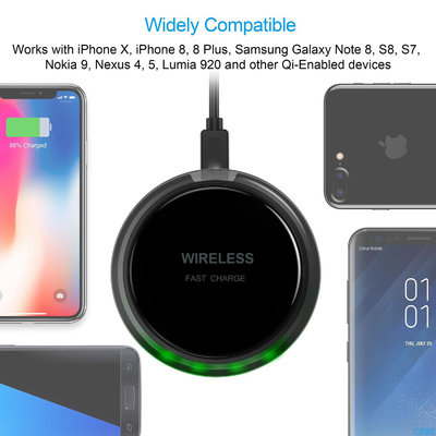 10W Wireless phone charger for iphone for samsung galaxy S6 Fantasy Crystal UFO Shape Charging pad with LED light supplier