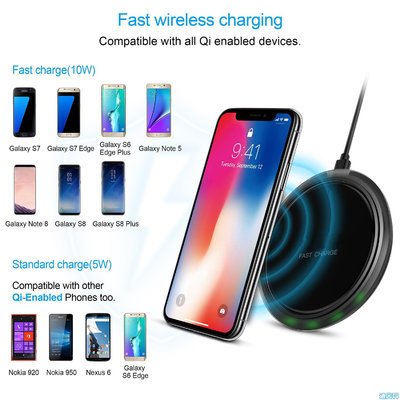 10W Wireless phone charger for iphone for samsung galaxy S6 Fantasy Crystal UFO Shape Charging pad with LED light supplier