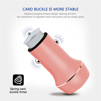 12V 3.1A Aluminium Alloy dual port usb cell phone smart car charger with rohs certificate for Smart Phone Tablets supplier
