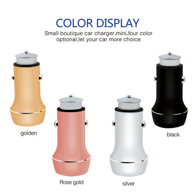 12V 3.1A Aluminium Alloy dual port usb cell phone smart car charger with rohs certificate for Smart Phone Tablets supplier