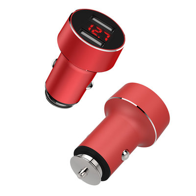 3.1A Dual USB CAR CHARGER with Voltage Monitoring Aluminum Alloy Multi colors to choose Automatic Matching Voltage supplier