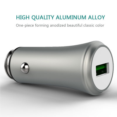 3.6A 18W FAST USB CAR CHARGER with Monitoring Aluminum Alloy Multi colors for OPPO and smart phones supplier