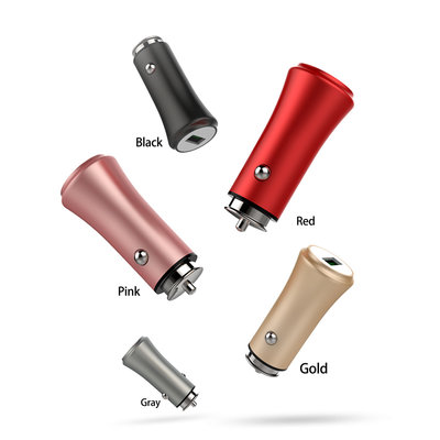 3.6A 18W FAST USB CAR CHARGER with Monitoring Aluminum Alloy Multi colors for OPPO and smart phones supplier