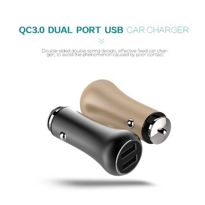 6A Dual USB CAR CHARGER QC3.0 Universal Compatible HOCO 36W Dual USB Car Fast Charger QC3.0 Quick Charge 3.0 USB supplier
