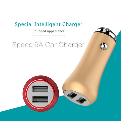 6A Dual USB CAR CHARGER QC3.0 Universal Compatible HOCO 36W Dual USB Car Fast Charger QC3.0 Quick Charge 3.0 USB supplier