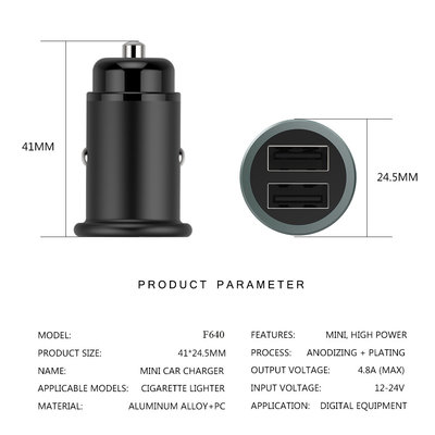 4.8A Dual USB CAR CHARGER  Universal Compatible HOCO USB CAR CHARGER for all electronics supplier