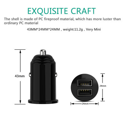 4.8A Dual USB CAR CHARGER  Universal Compatible USB CAR CHARGER for all electronics cheap price supplier