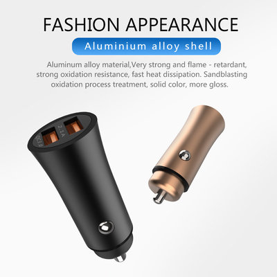 F655 QC3.0+ UDB2.1A Dual car charger, universal car charger for phones, top selling car usb charger supplier