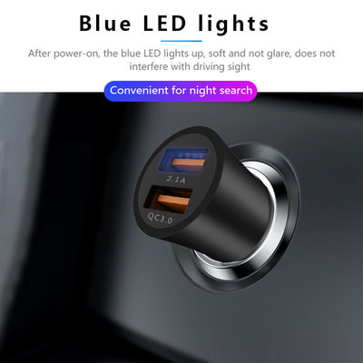 F655 QC3.0+ UDB2.1A Dual car charger, universal car charger for phones, top selling car usb charger supplier