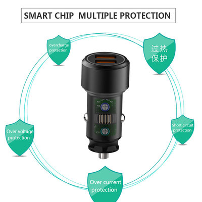 FQC18-1 Dual QC3.0 USB CAR CHARGER  Universal Compatible USB CAR CHARGER for all electronics cheap price supplier