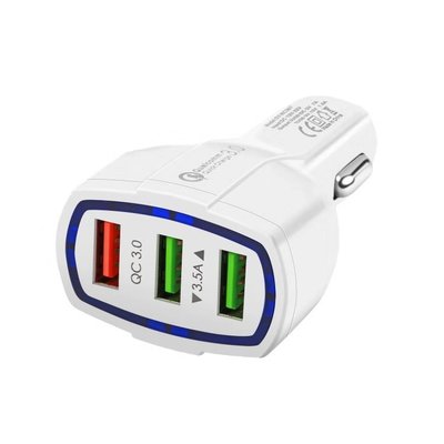 7A CAR CHARGER  QC3.0 3 USB Universal Compatible USB CAR CHARGER for all electronics cheap price supplier