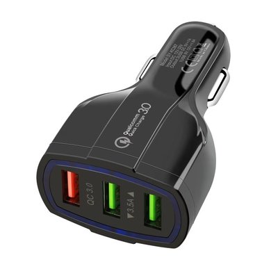 7A CAR CHARGER  QC3.0 3 USB Universal Compatible USB CAR CHARGER for all electronics cheap price supplier