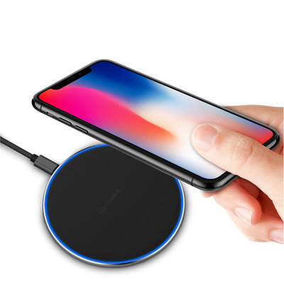 10W WIRELESS CHARGER PAD Ultra Slim Aluminum Fast Qi Wireless Charger Pad compatible woth 7.5W 5W supplier