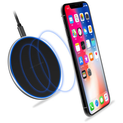 10W WIRELESS CHARGER PAD Ultra Slim Aluminum Fast Qi Wireless Charger Pad compatible woth 7.5W 5W supplier
