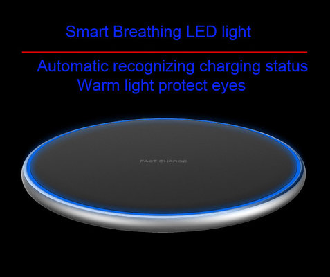 10W WIRELESS CHARGER PAD Ultra Slim Aluminum Fast Qi Wireless Charger Pad compatible woth 7.5W 5W supplier