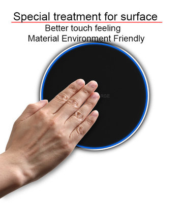 10W WIRELESS CHARGER PAD Ultra Slim Aluminum Fast Qi Wireless Charger Pad compatible woth 7.5W 5W supplier