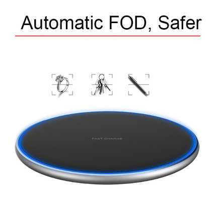10W WIRELESS CHARGER PAD Ultra Slim Aluminum Fast Qi Wireless Charger Pad compatible woth 7.5W 5W supplier