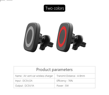 MAGNETIC WIRELESS CAR CHARGER  QI car mount wireless charger for SAMSUNG iPhone any mobile phone 10W fast charging supplier