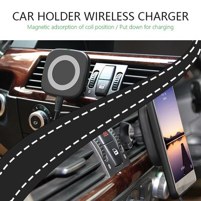 MAGNETIC WIRELESS CAR CHARGER  QI car mount wireless charger for SAMSUNG iPhone any mobile phone 10W fast charging supplier