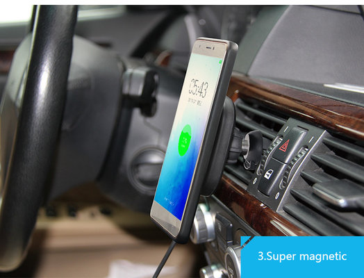 MAGNETIC WIRELESS CAR CHARGER  QI car mount wireless charger for SAMSUNG iPhone any mobile phone 10W fast charging supplier