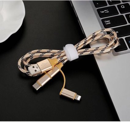 3 IN 1 SYNC AND CHARGE CABLE, LIGHTNING MICRO TYPE-C FOR ALL SMART PHONES CHARGING AND DATA TRANSFER supplier