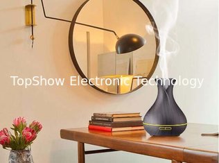 Wood Grain Essential Oil Diffuser 400ml Ultrasonic Air Humidifier with 7Color Changing LED Lights