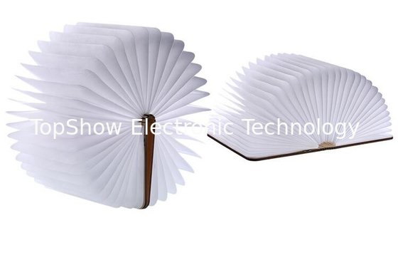 Wooden Mini USB Chargeable Fold Book Sharp Led Light With Creative Bluetooth Speakers