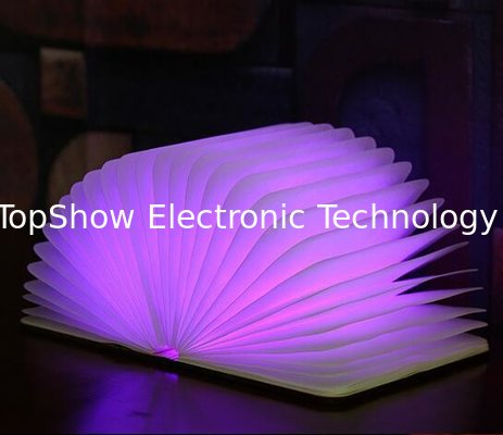 Wooden Mini USB Chargeable Fold Book Sharp Led Light With Creative Bluetooth Speakers