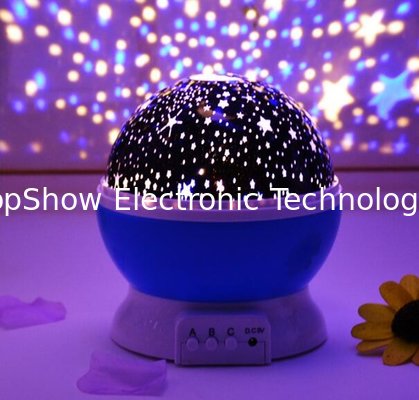 Romantic Room LED USB Rotating Star Projector Sky Night Lamp With Music