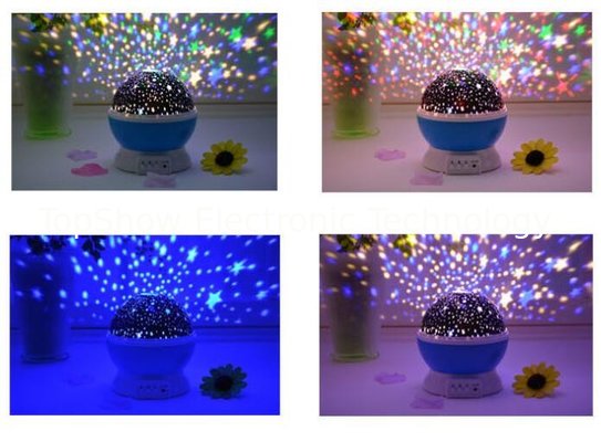 Romantic Room LED USB Rotating Star Projector Sky Night Lamp With Music