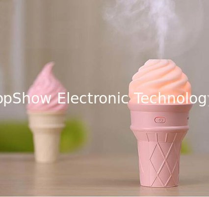 Creative Colorful USB Ice Cream Car Mini Air Humidifier with Led Lamp