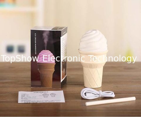 Creative Colorful USB Ice Cream Car Mini Air Humidifier with Led Lamp