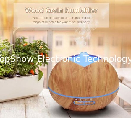 400ml Household Wood Grain Ultrasonic Essential Oil Aroma Humidifier