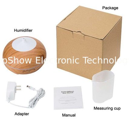 400ml Household Wood Grain Ultrasonic Essential Oil Aroma Humidifier