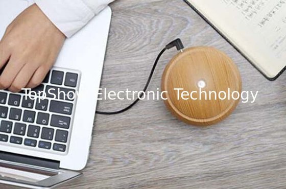 130ml Wood Grain Round Air Humidifier Ultrasonic Quiet Cool Mist Humidifier