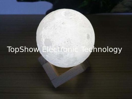 USB Rechargeable Touch Sensor 3D Printing LED Moon Night With Brightness Adjustment