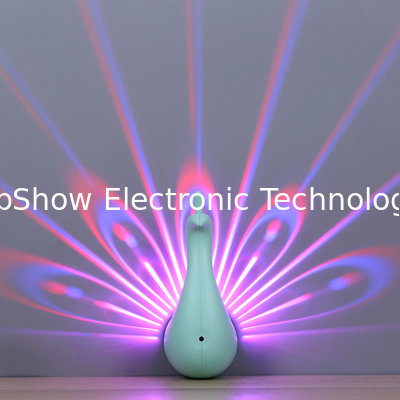 2018 Wholesale Remote Peacock Lamp Romantic LED Peacock Projector Light