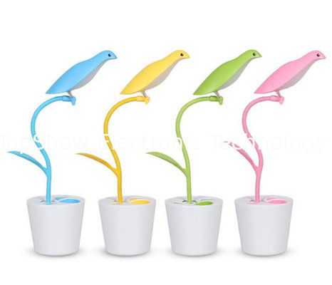 Creative Free Bird LED Table Lamp USB Rechargeable Touch Lamp With Pen Holder