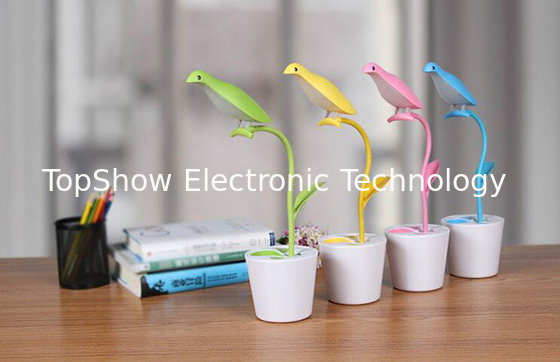 Creative Free Bird LED Table Lamp USB Rechargeable Touch Lamp With Pen Holder