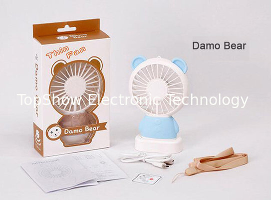 Creative USB Linglong Rabbit/Damo Bear Night Lamp Mini Handheld Fan