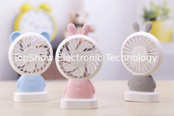 Creative USB Linglong Rabbit/Damo Bear Night Lamp Mini Handheld Fan