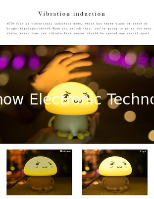 USB Mushroom Bedside Silicone Night Lamp LED Silicone Night Light for Baby Kids Children