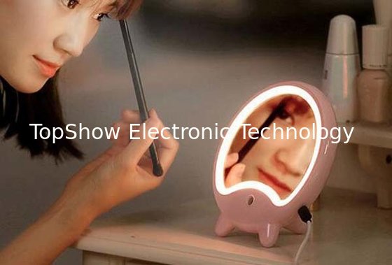Desktop LED Light Makeup Mirror Mist Humidifier For Beauty Salon