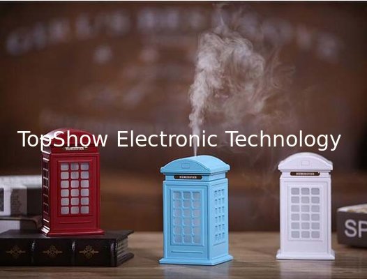 Creative Vintage British Style Phone Booth Humidifier 300ml USB LED Cool Mist Humidifiers