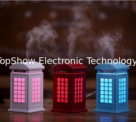 Creative Vintage British Style Phone Booth Humidifier 300ml USB LED Cool Mist Humidifiers