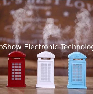 Creative Vintage British Style Phone Booth Humidifier 300ml USB LED Cool Mist Humidifiers