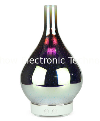 Household 3D Fireworks Glass  Aroma Diffuser Humidifier Machine With Colorful Light