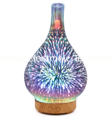 Christmas Firework Aromatherapy Essential Oil 3D Diffuser Glass Humidifier