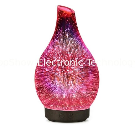 3D Colorful Mirror Fireworks Glass Electric Aromatherapy Essential Oil Diffuser