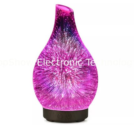 3D Glass Fireworks Aroma Essential Oil Diffuser Mist Maker Ultrasonic Humidifier